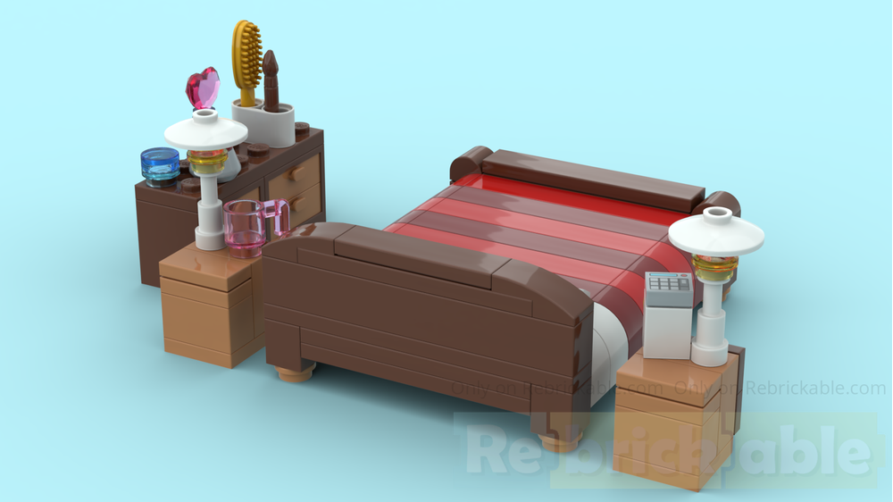 Lego Moc Bedroom Furniture By Zsobricks Rebrickable Build With Lego