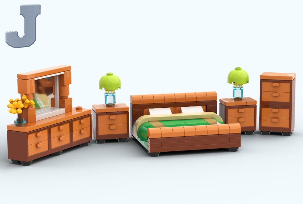 LEGO MOC Contemporary Style Bedroom Set by jaystepher | Rebrickable ...
