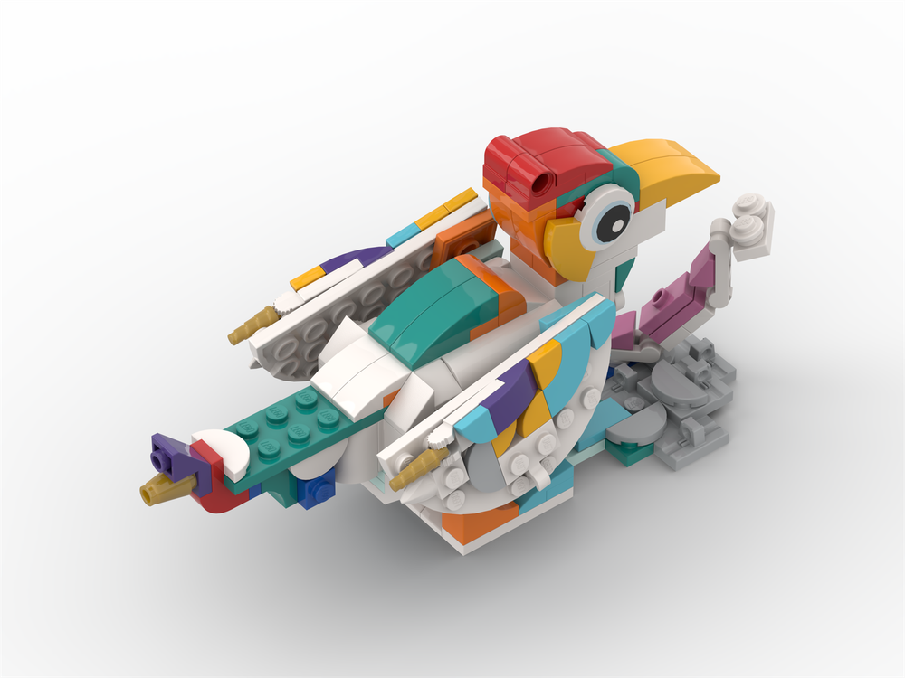 Lego Moc 31140 Bird And Worm By Briquoleur Rebrickable Build With Lego