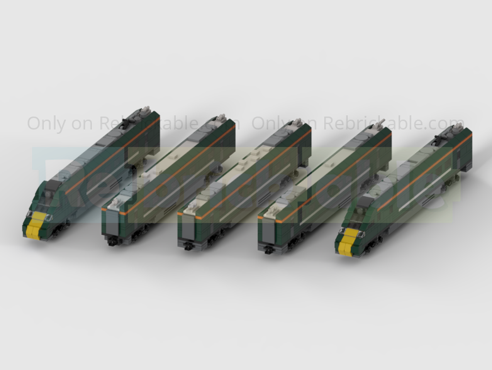LEGO MOC 4-Wide Class 800/802 'IET' Five Carriage High Speed Intercity ...