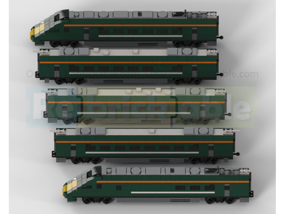 LEGO MOC-194481 4-Wide Class 800/802 'IET' Five Carriage High Speed ...