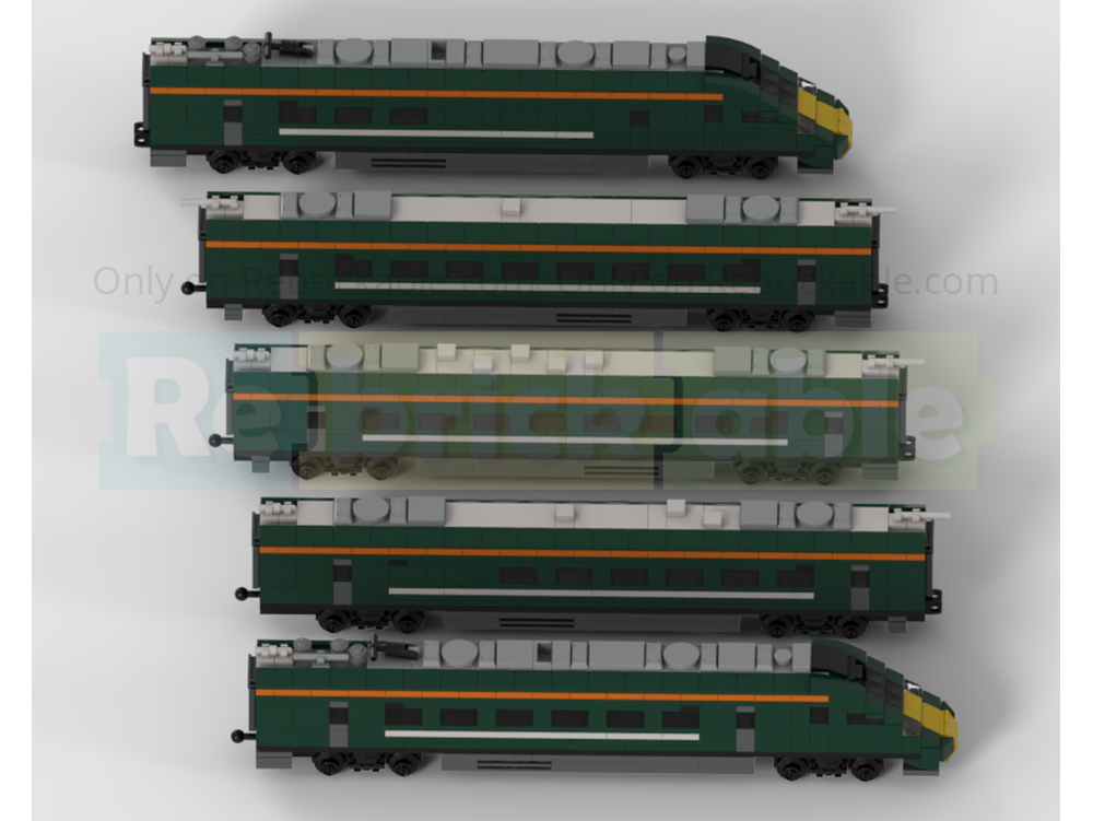 LEGO MOC 4-Wide Class 800/802 'IET' Five Carriage High Speed Intercity ...