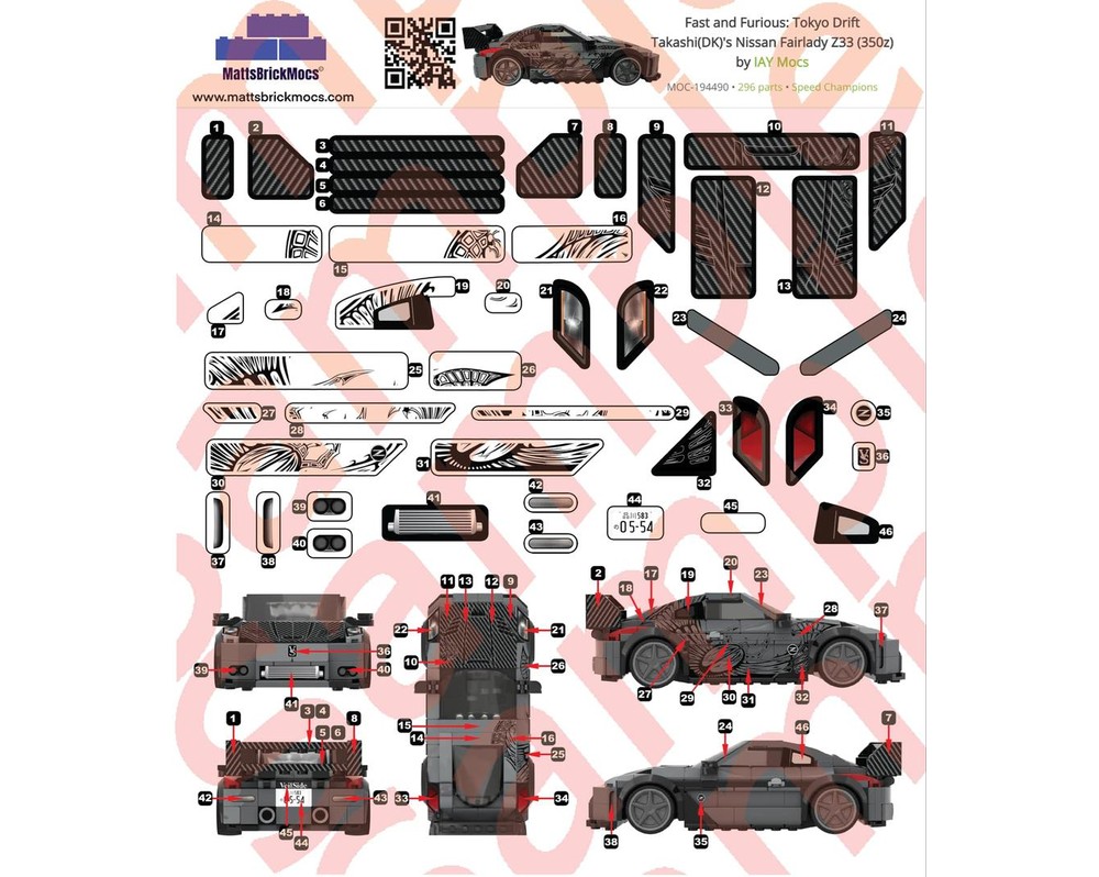 LEGO MOC Fast and Furious: Tokyo Drift Takashi(DK)'s Nissan Fairlady ...