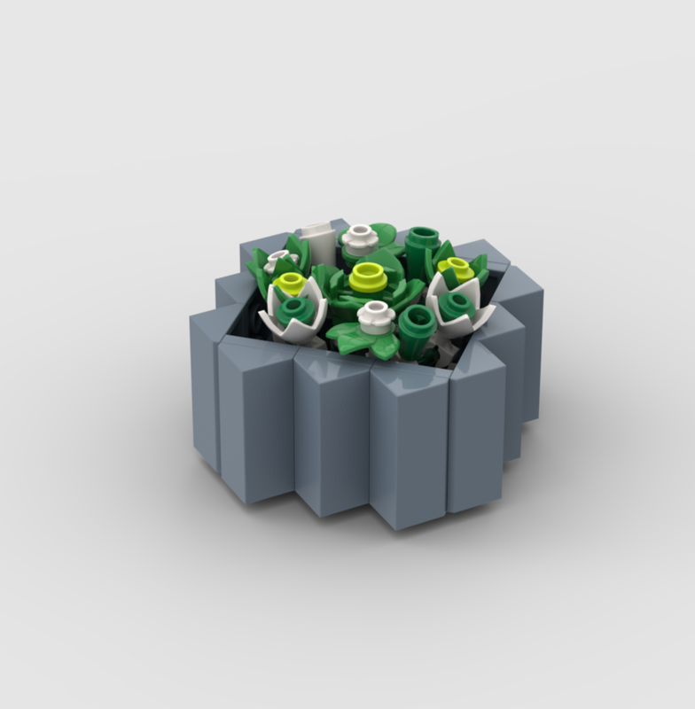 LEGO MOC Potted Succulents by LameGrease | Rebrickable - Build with LEGO