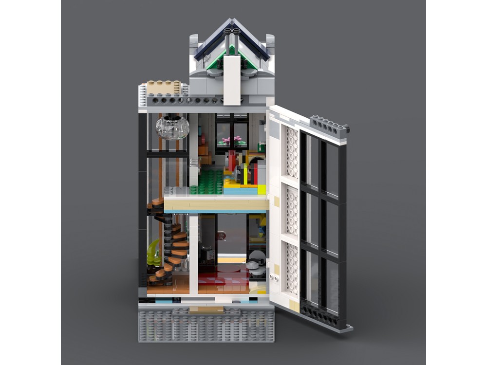 Lego Moc Vinyl Store By Brickative Rebrickable Build With Lego