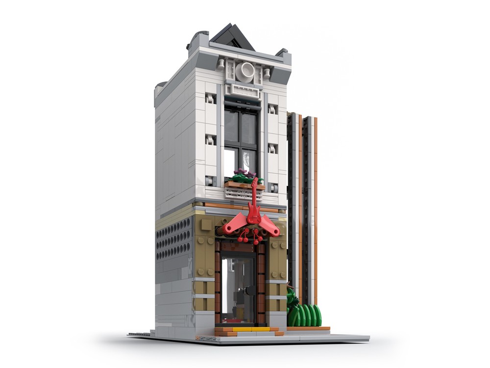 Lego Moc Vinyl Store By Brickative Rebrickable Build With Lego