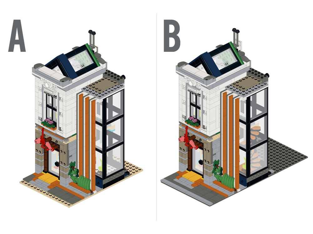 Lego Moc Vinyl Store By Brickative Rebrickable Build With Lego