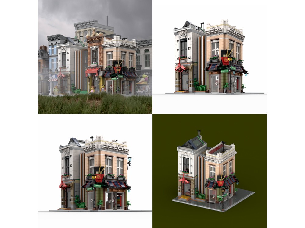 Lego Moc Vinyl Store By Brickative Rebrickable Build With Lego
