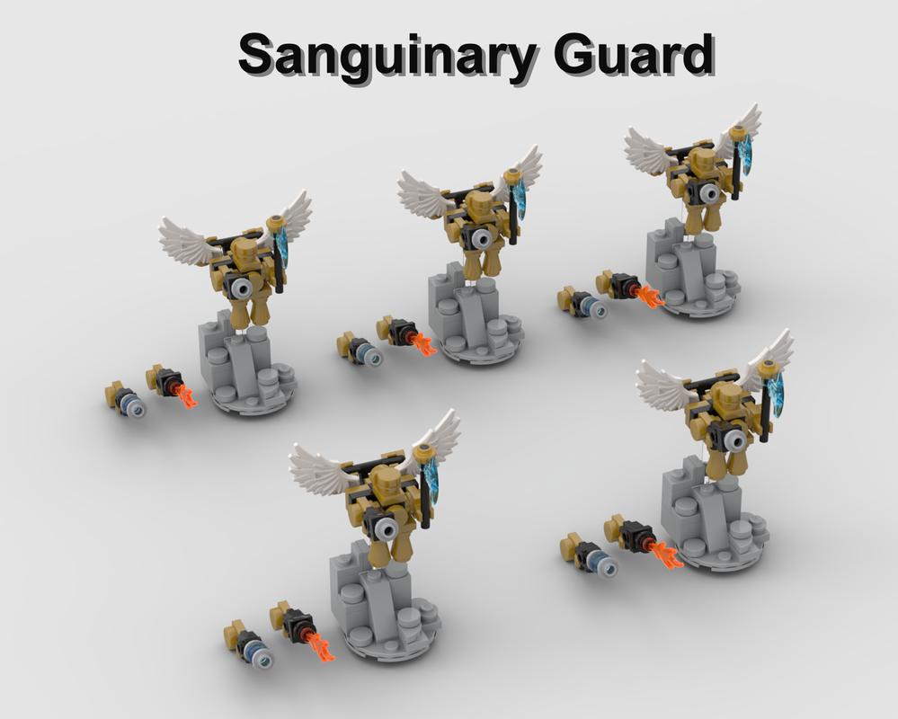 LEGO MOC Blood Angels Sanguinary Guard by mDaro | Rebrickable - Build ...