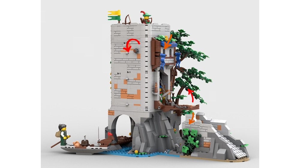Lego Moc Forestmen River Fortress By Bobson Rebrickable Build With Lego