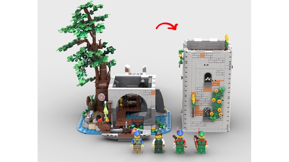 Lego Moc Forestmen River Fortress By Bobson Rebrickable Build With Lego