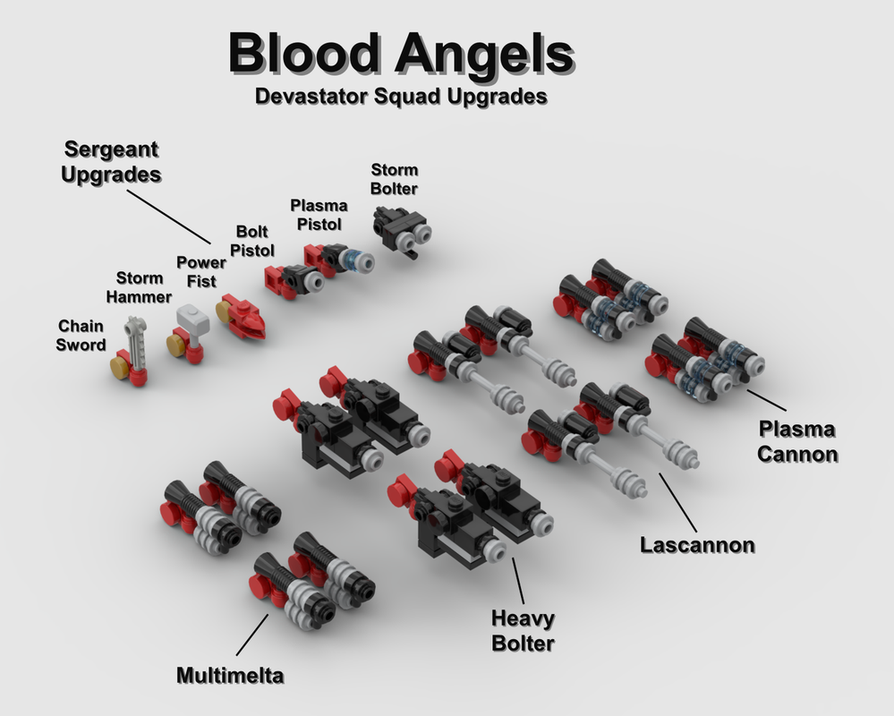 LEGO MOC Blood Angels Devastator Squad Upgrades by mDaro | Rebrickable ...