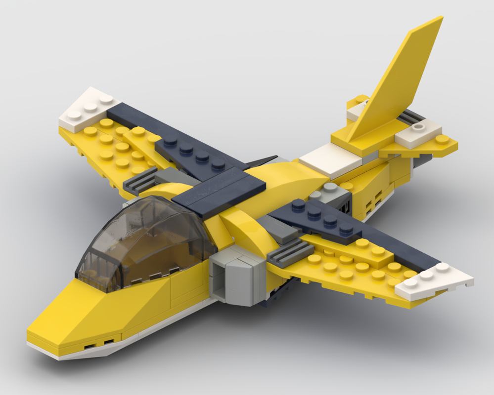 LEGO MOC Small Yellow Jet by Aldebaraane | Rebrickable - Build with LEGO
