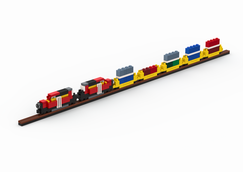 LEGO MOC Micro Double Stack Cargo Train by The Bobby Brix Channel ...