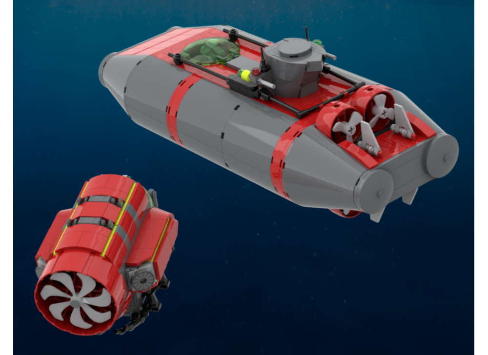 Lego Moc Deep Sea Exploration Sub By Sawdustmocs Rebrickable Build