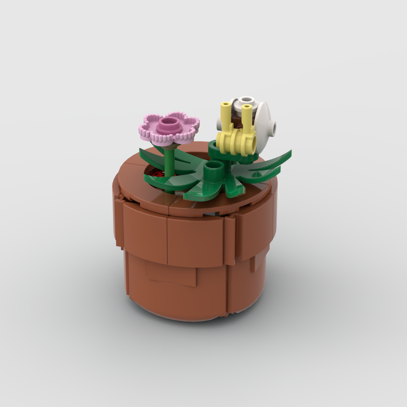 LEGO MOC Tiny Potted Snail Plant by LameGrease | Rebrickable - Build ...