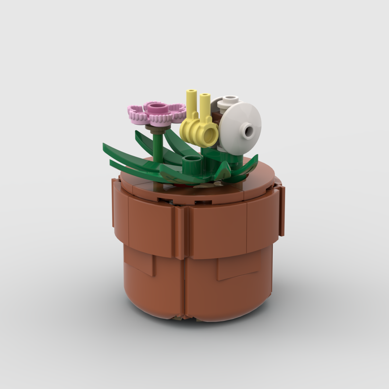 LEGO MOC Tiny Potted Snail Plant by LameGrease | Rebrickable - Build ...