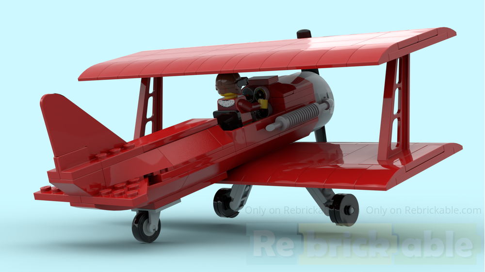 Lego Moc Vintage Biplane By Zsobricks Rebrickable Build With Lego