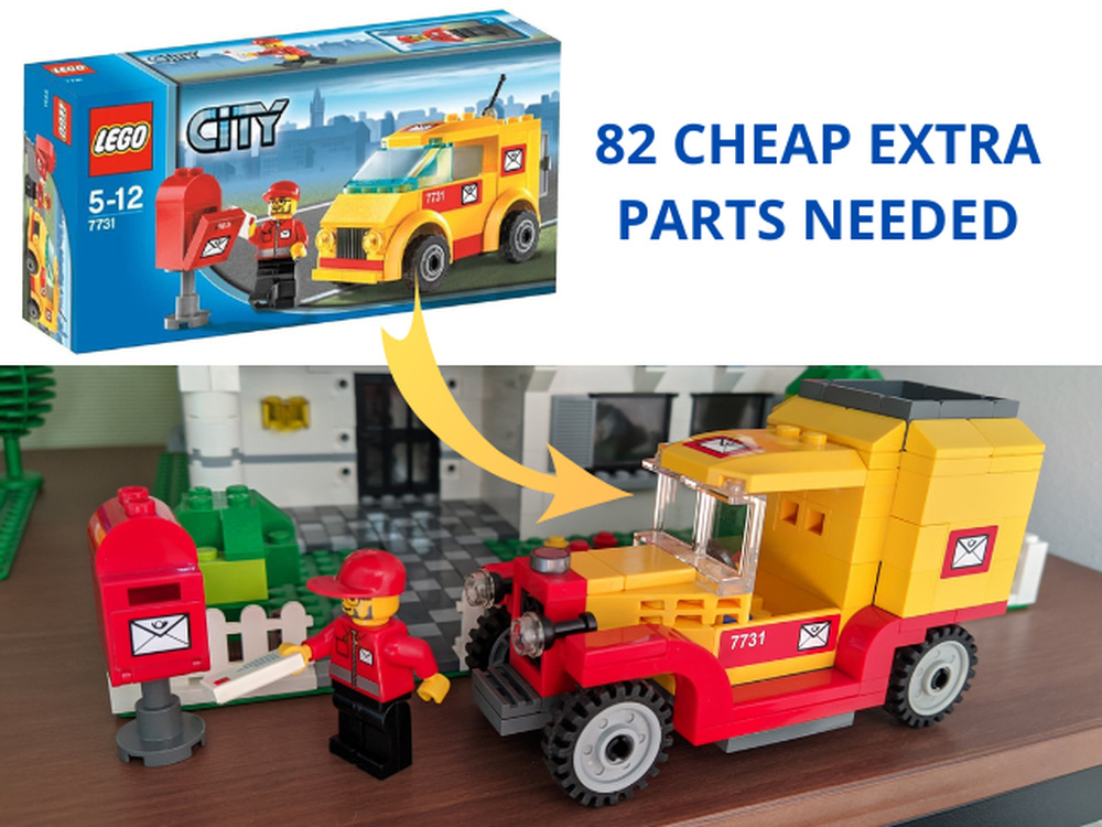 LEGO MOC 7731 MOD Vintage Mail Delivery Truck by Neits89 | Rebrickable ...