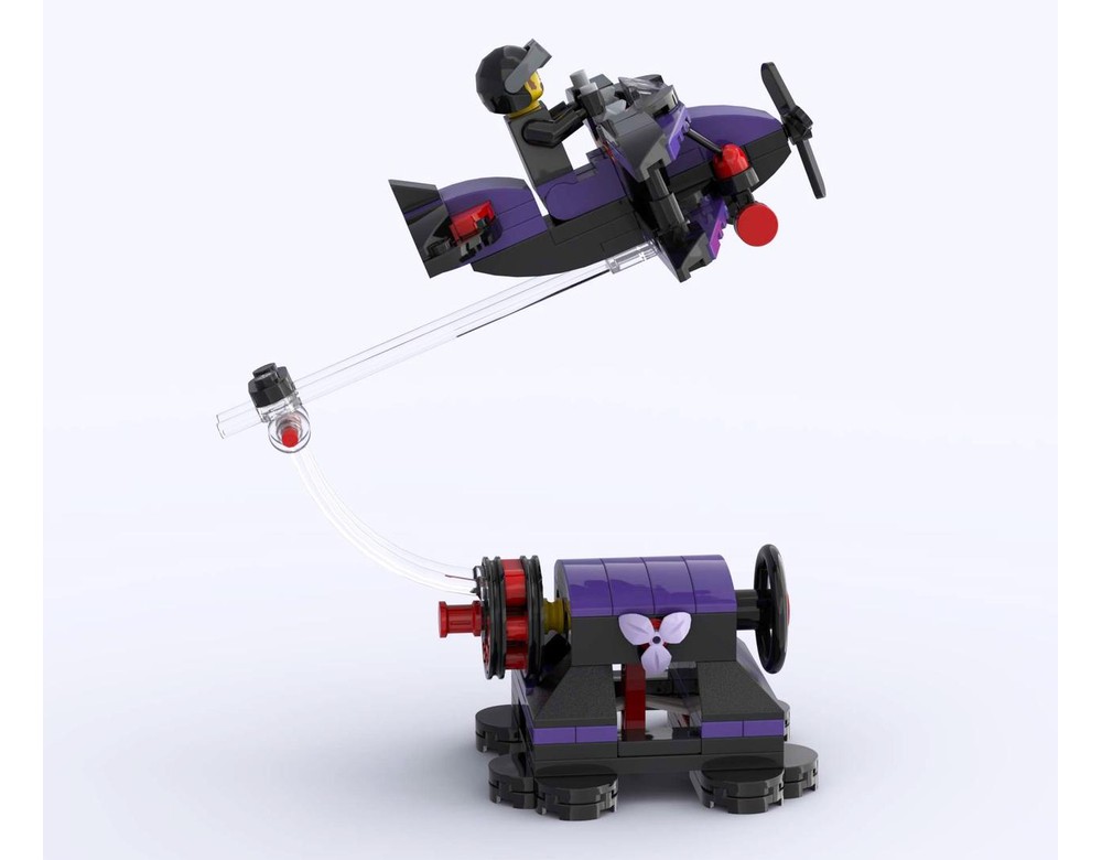 LEGO MOC MINI AEREO -BIPLANE BLACK-PURPLE- by EmanueLego | Rebrickable ...