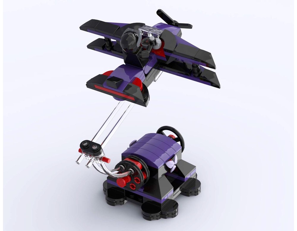 LEGO MOC MINI AEREO -BIPLANE BLACK-PURPLE- by EmanueLego | Rebrickable ...