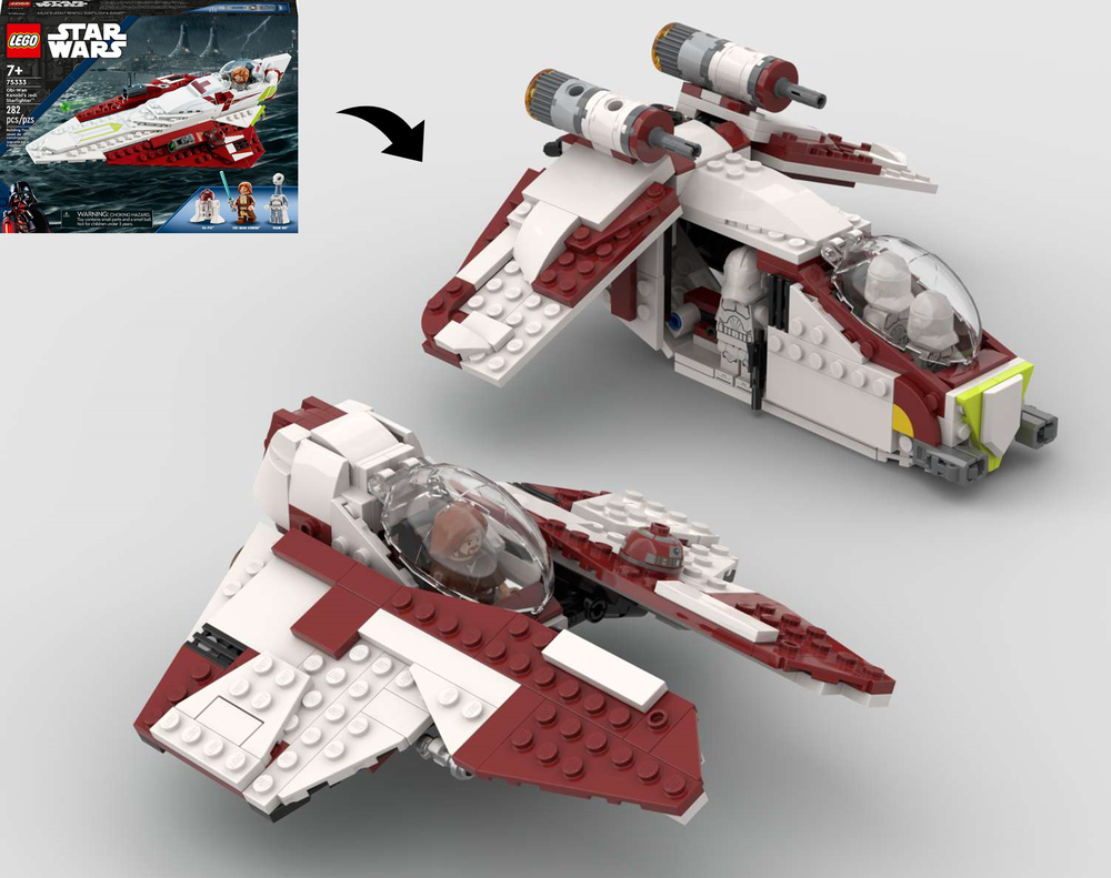 LEGO MOC 2-in-1 Alternate Builds Bundle - 75333 Obi-Wan's Starfighter ...