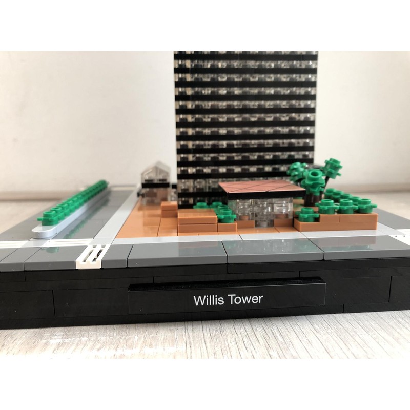 Lego Moc Willis Tower 11000 Scale By Brickitectureeu Rebrickable