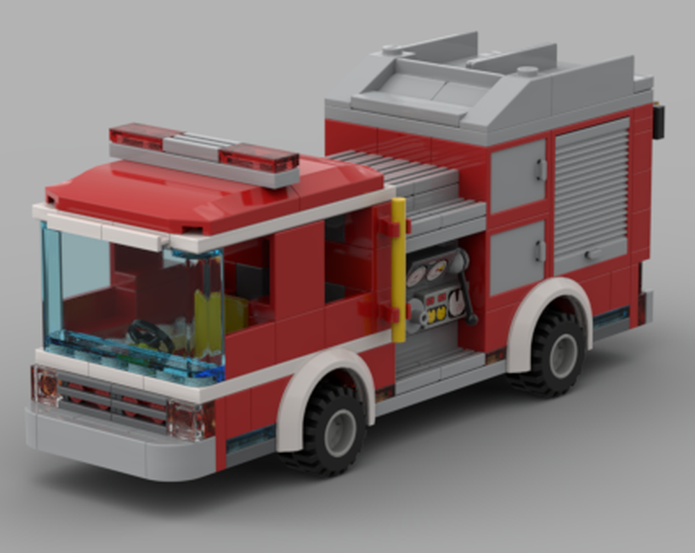 LEGO MOC Updated Fire Truck by leeggoo_Creator | Rebrickable - Build with LEGO