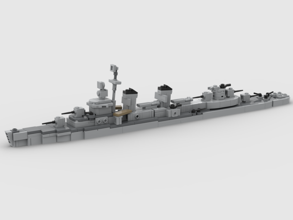 LEGO MOC USS fletcher(DD-445) 1/300 scale by Brick_naval | Rebrickable ...