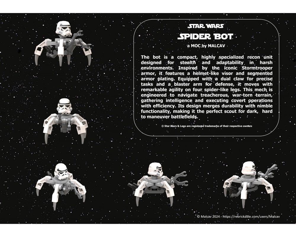 LEGO MOC Spider Bot by Malcav | Rebrickable - Build with LEGO