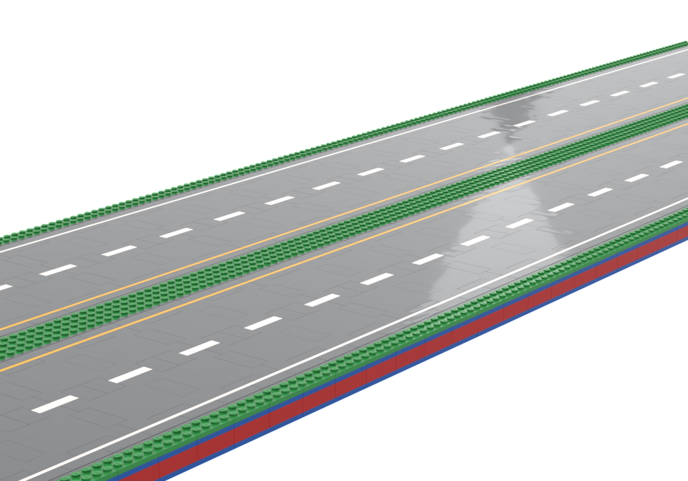 LEGO MOC Highway Segment by OrchardBuilds | Rebrickable - Build with LEGO