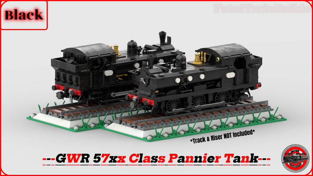 LEGO MOC (Black) GWR 57xx Class (8w) by FatalTrainBuilds | Rebrickable ...