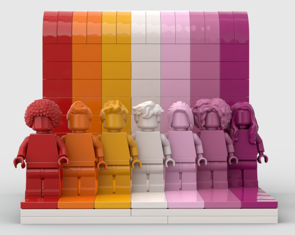 LEGO MOC Everyone is Awesome 7 Stripe Lesbian Flag by HoneyBeeAce ...