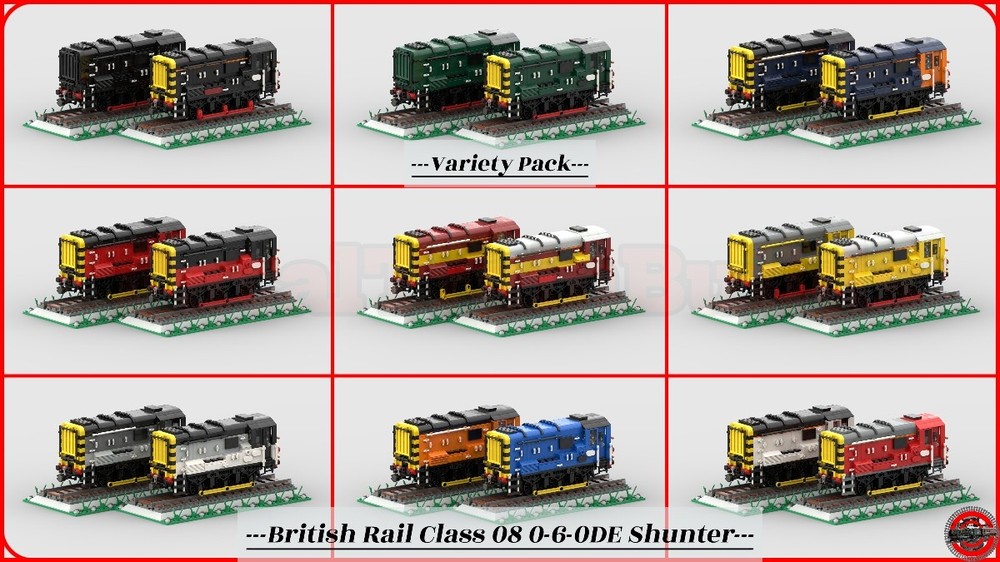 LEGO MOC (All Pack) BR Class 08 Shunters (8W) by FatalTrainBuilds ...