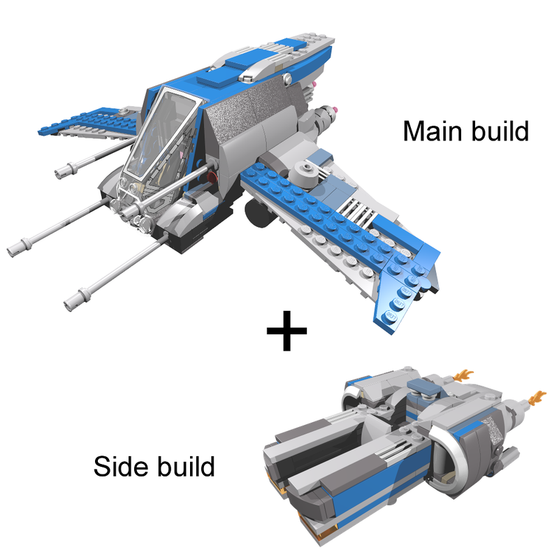 LEGO MOC 75149 Guppy Starship by Berth | Rebrickable - Build with LEGO