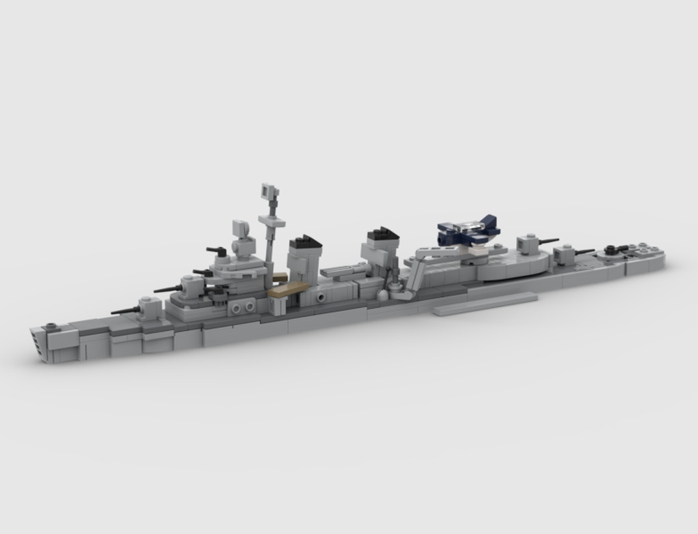LEGO MOC-195141 USS halford (DD-480) scale 1/300 by Brick_naval ...