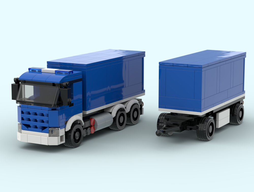 LEGO MOC Mercedes Benz Actros THW LKW mit Anhänger by BK Brick Design ...