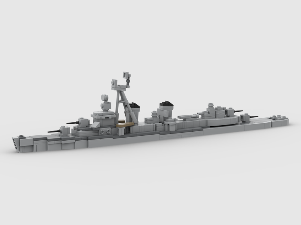 LEGO MOC USS heermann (DD-532) 1950s layout scale 1/300 by Brick_naval ...