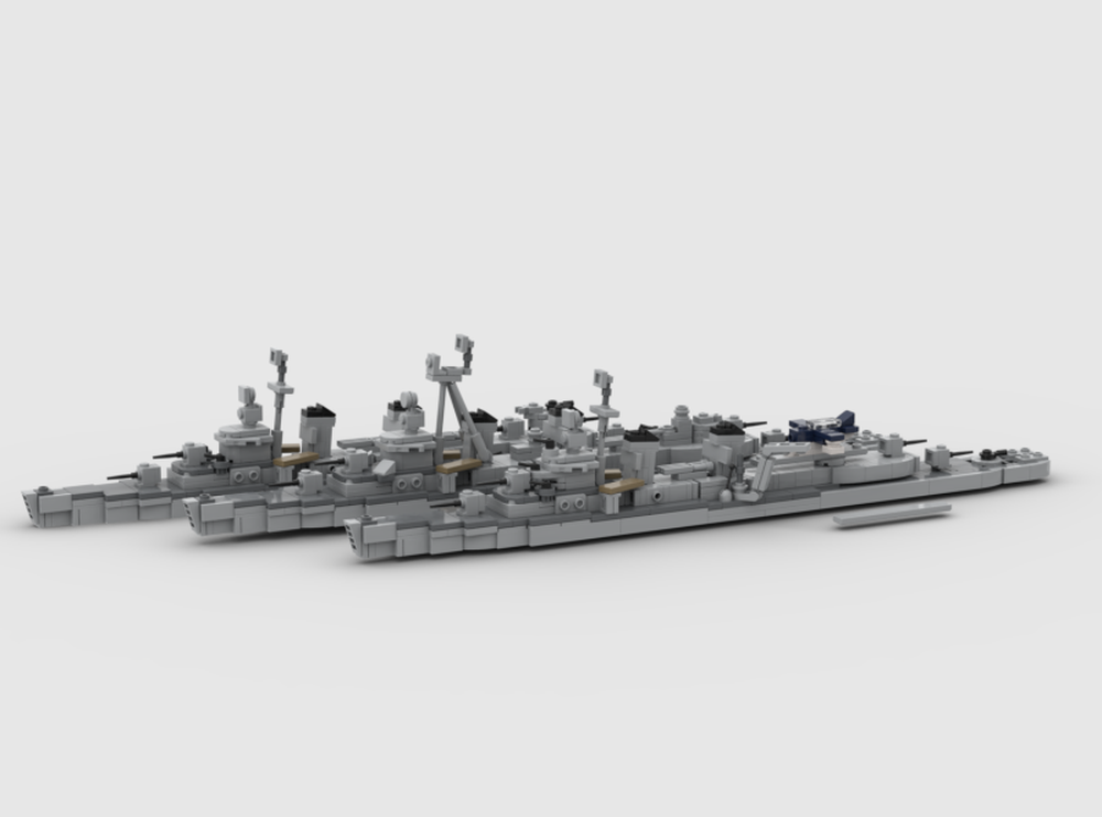 LEGO MOC fletcher class destroyer w3 different layout scale 1/300 by ...