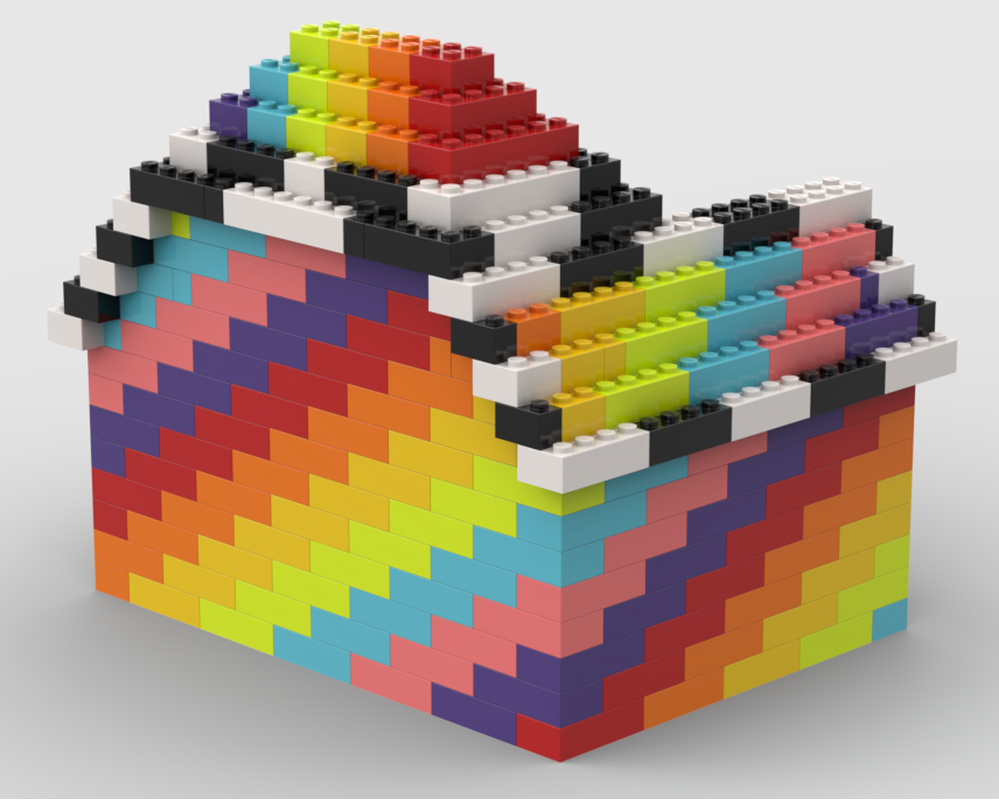 LEGO MOC Rainbow Temple by DoesTheBrick | Rebrickable - Build with LEGO