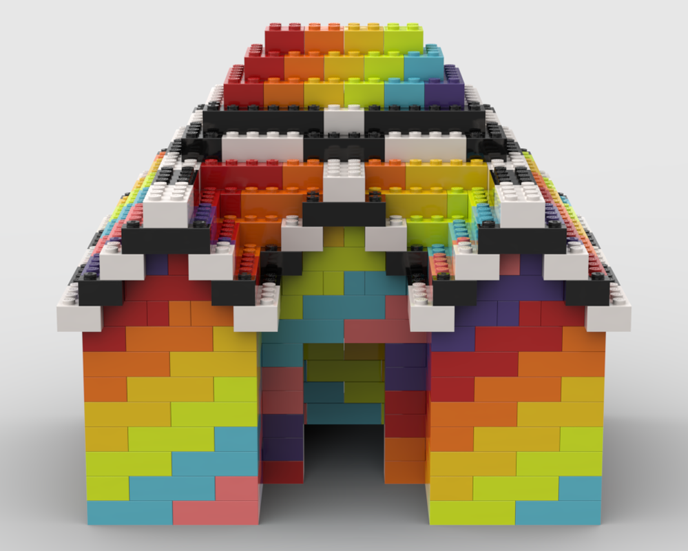 LEGO MOC Rainbow Temple by DoesTheBrick | Rebrickable - Build with LEGO