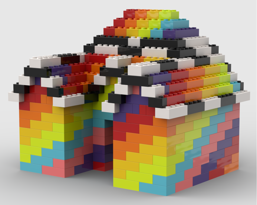 LEGO MOC-195166 Rainbow Temple by DoesTheBrick | Rebrickable - Build ...