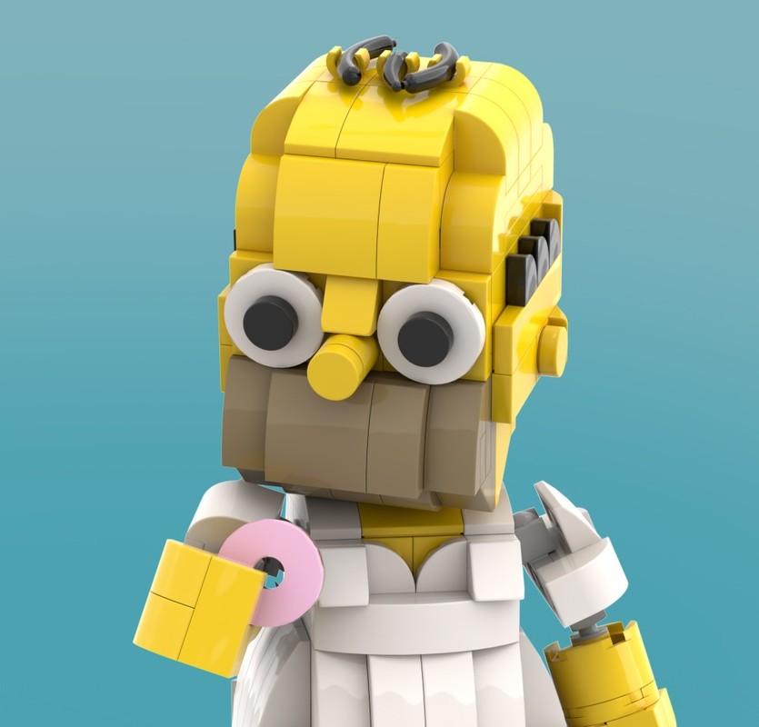 LEGO MOC HOMER SIMPSON by choi_dambaek | Rebrickable - Build with LEGO