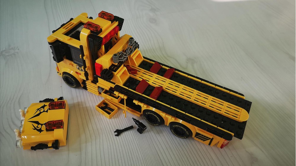 LEGO MOC Lego flatbed car trailer by P6tu | Rebrickable - Build with LEGO