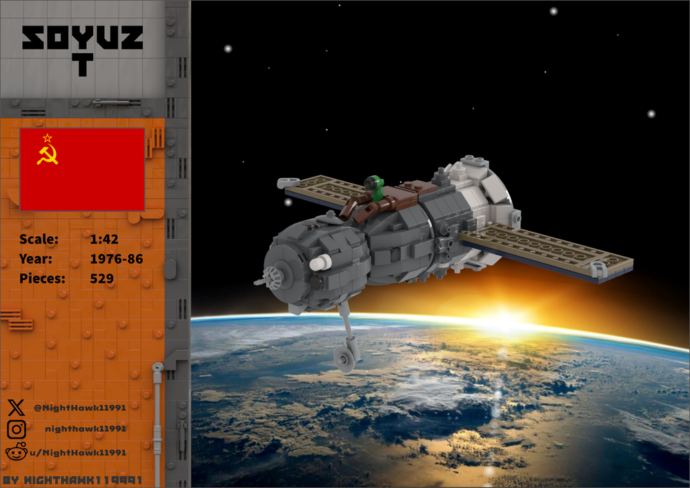 LEGO MOC Soyuz-T (1:42 Minifig Scale) by NightHawk11991 | Rebrickable - Build with LEGO