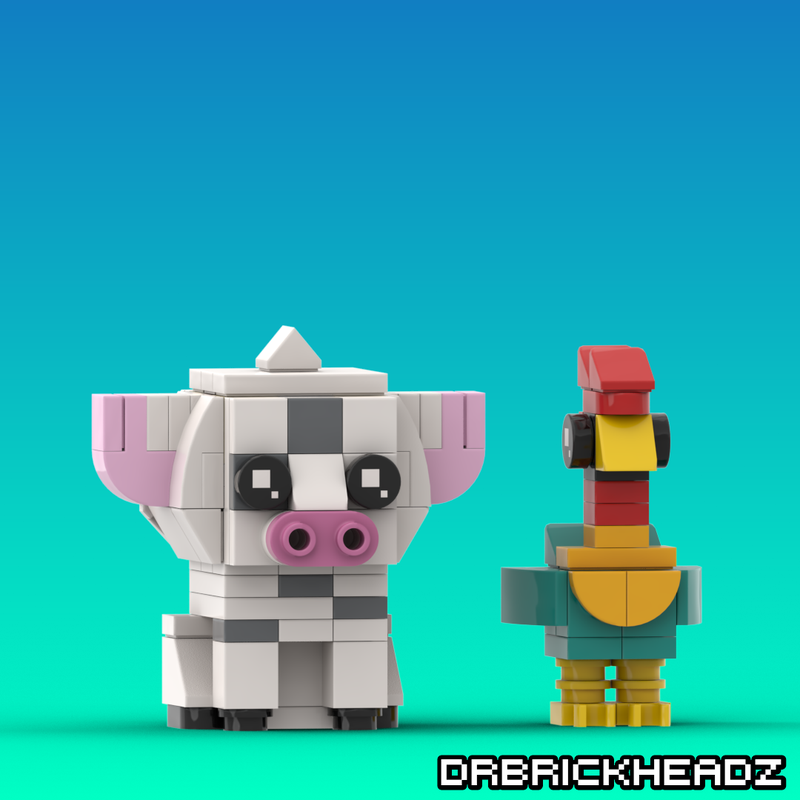 LEGO MOC Pua + Hei Hei (Moana) Brickheadz by DrBrickheadz | Rebrickable ...