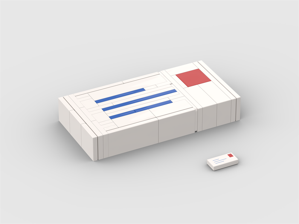 Lego Moc Upscaled Mail Envelope By Briquoleur Rebrickable Build