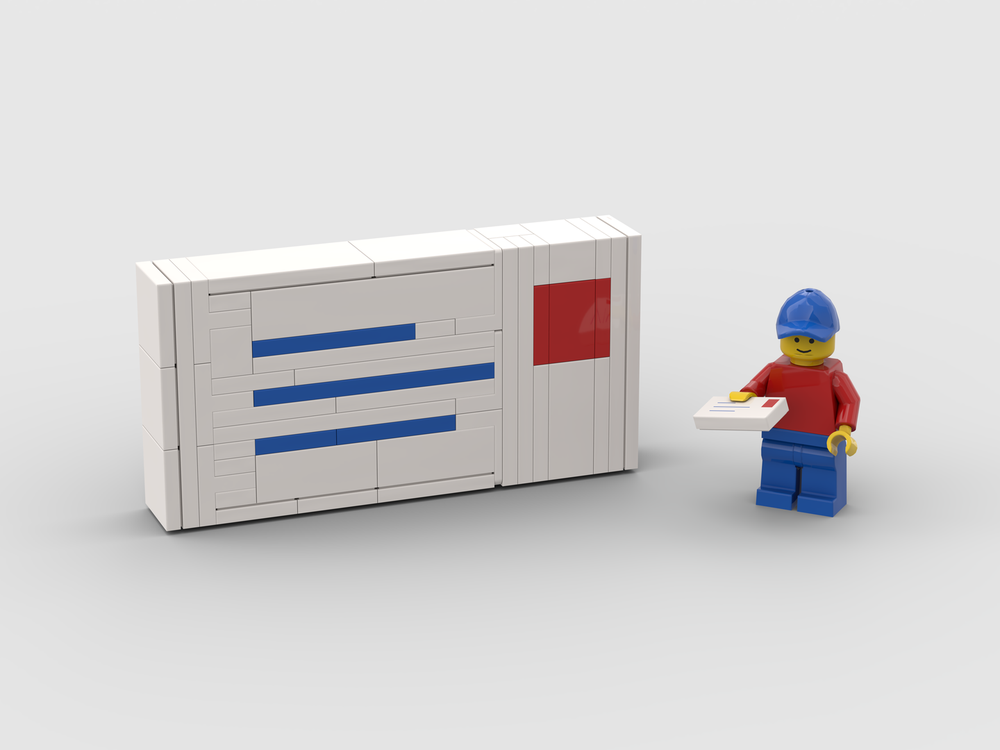 Lego Moc Upscaled Mail Envelope By Briquoleur Rebrickable Build