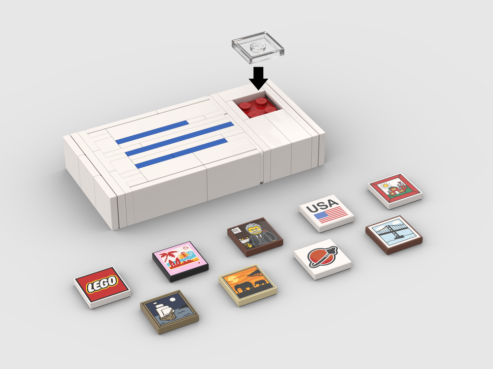 Lego Moc Upscaled Mail Envelope By Briquoleur Rebrickable Build