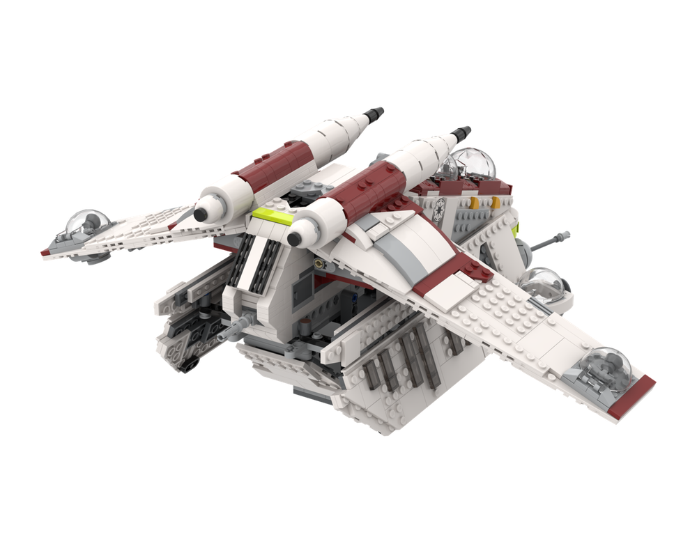 Lego Moc Republic Gunship By Jannin Bricks Rebrickable Build With Lego